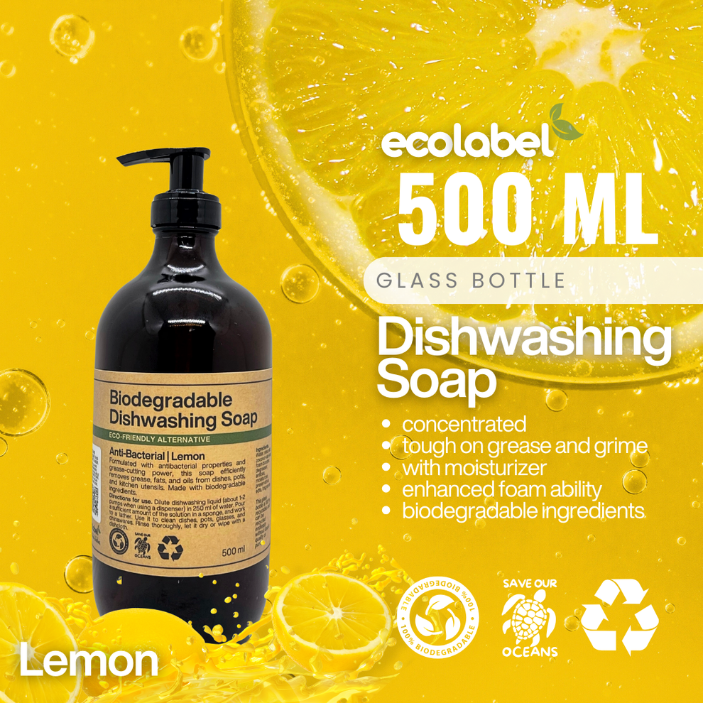 Biodegradable Dishwashing Soap Liquid Concentrate Lemon – Ecolabel ...